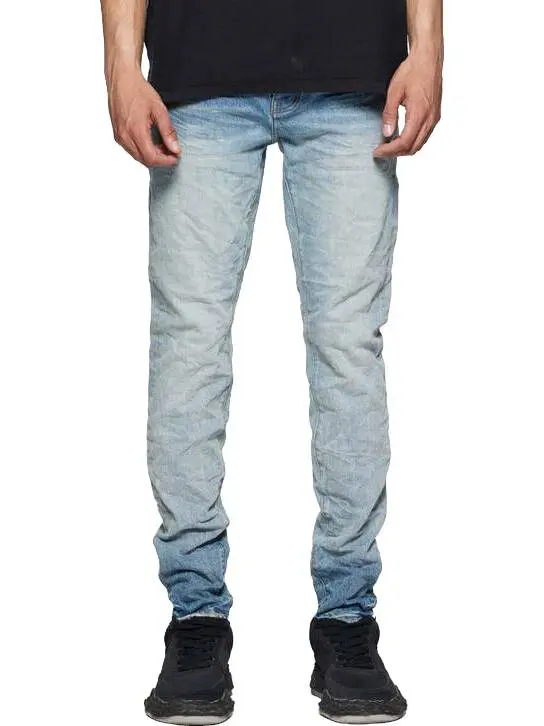 PURPLE BRAND Ice Washed Skinny Jeans - Light Indigo