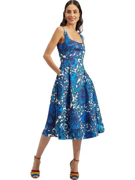 La DoubleJ Sophia Cocktail Dress - Anemone Blue
