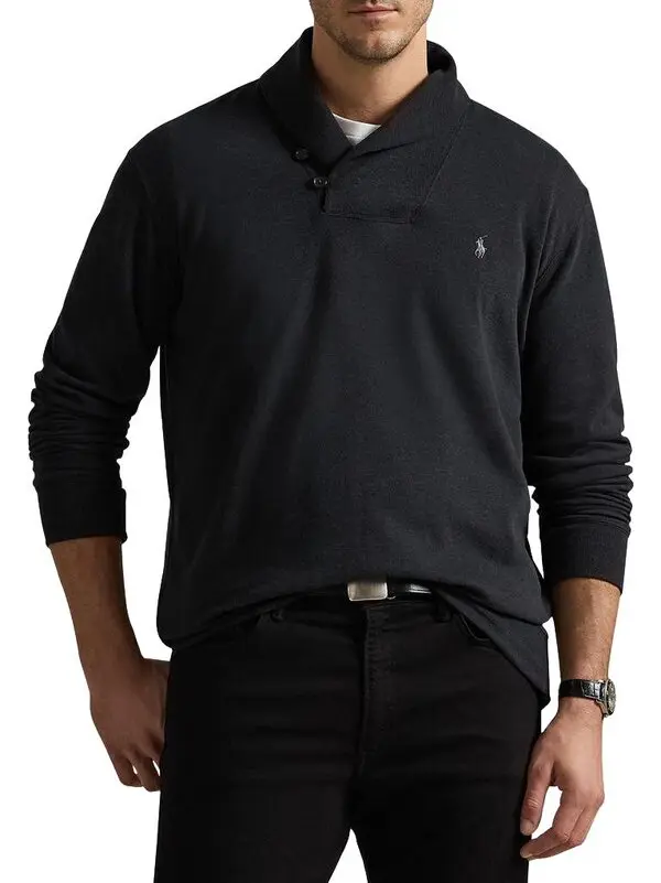 Polo Ralph Lauren Luxury Jersey Shawl-collar Pullover - Black