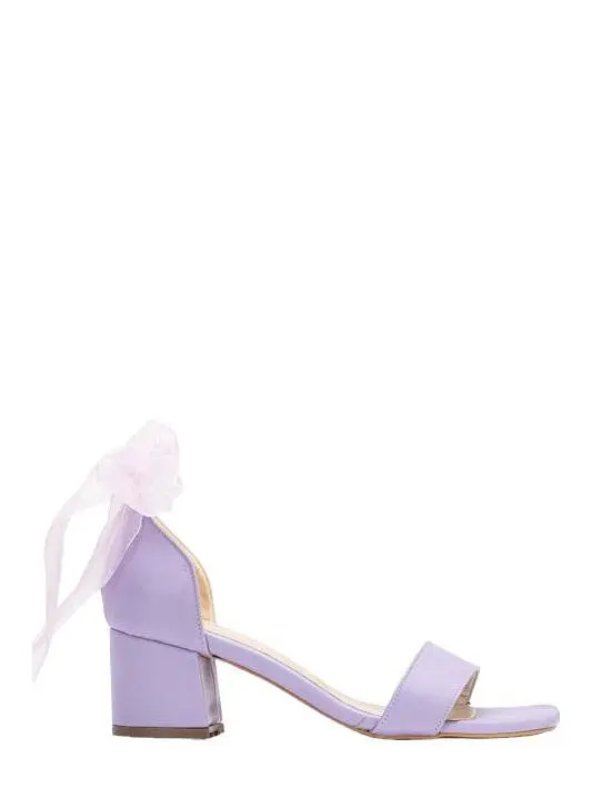 FOREVER & ALWAYS SHOES Athena Low Heel Sandals With Ankle Straps - Lilac