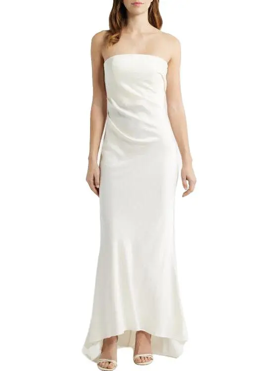 Significant Other Lucile Strapless Gown With Train - Bone