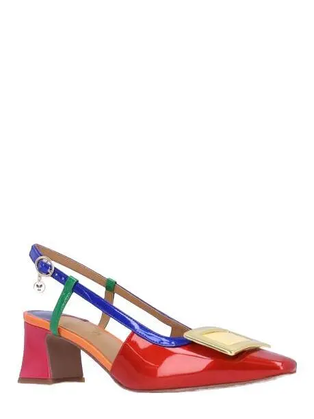 J. Reneé Kellen Slingback Pumps - Red/blue/green