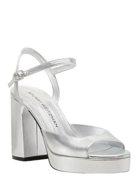 STUART WEITZMAN Dayna Ii Platform Sandal - Silver
