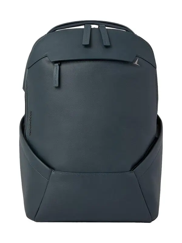 TROUBADOUR Apex Leather Backpack - Basalt Blue