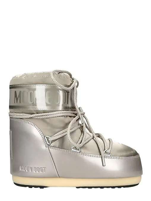Moon Boot Icon Brand-print Woven Snow Boots - Gold