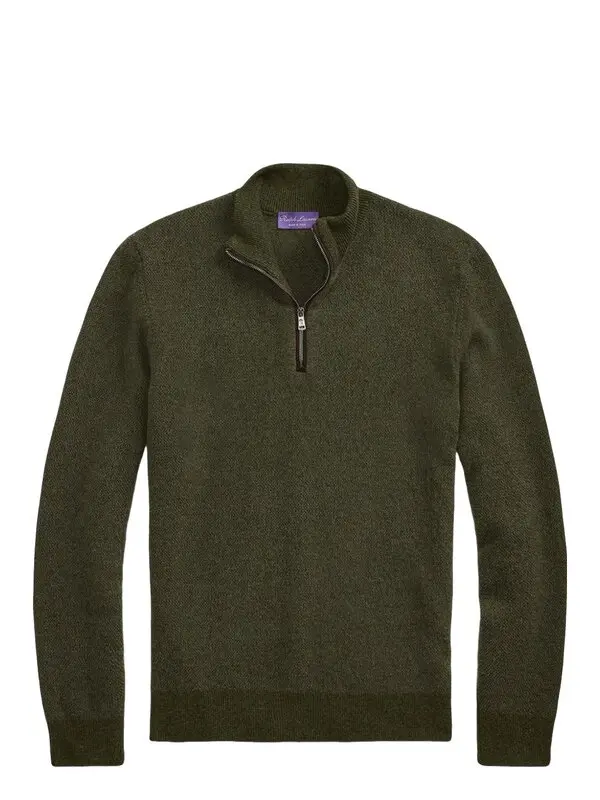 Ralph Lauren Purple Label Half-zip Sweater - Green