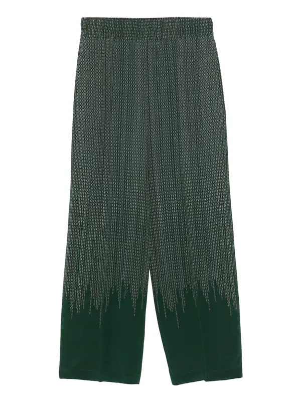 Victoria Beckham Chain-link Palazzo Trousers - Green