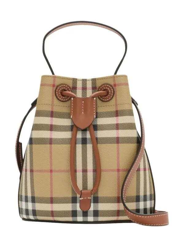 Burberry Check-pattern Bucket Bag - Neutrals
