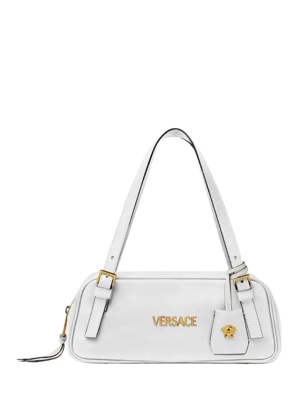 Versace Tag Bowling Shoulder Bag - White