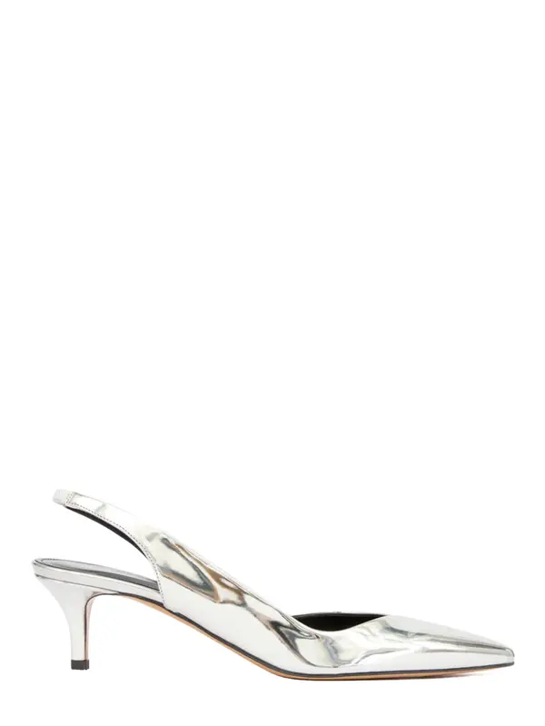 Isabel Marant Padim 50mm Leather Pumps - Silver