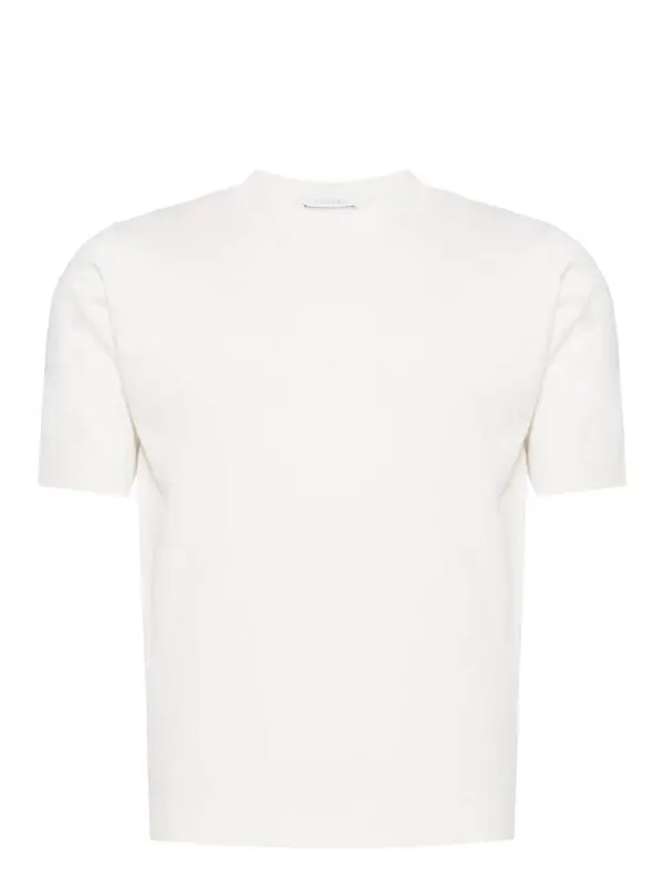 CRUCIANI Knitted T-shirt - Neutrals