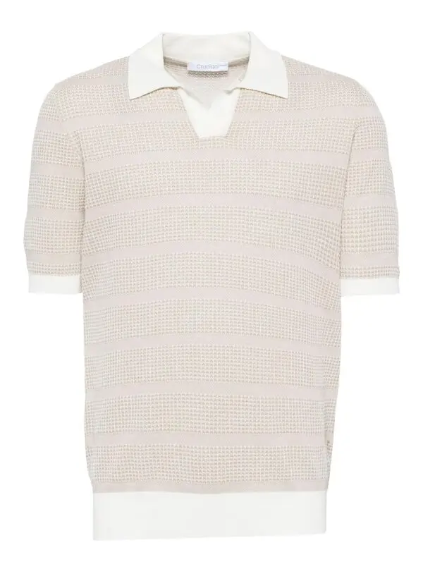 CRUCIANI Cotton Polo Shirt - Neutrals