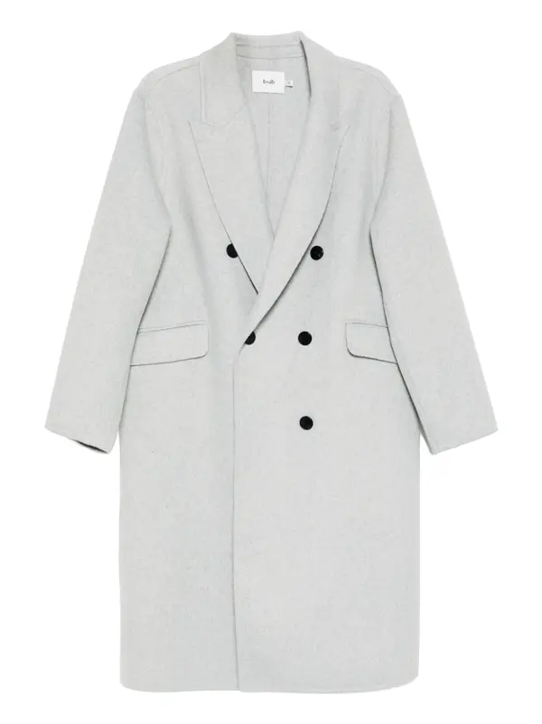 B+AB Double-breasted Overcoat - Grey