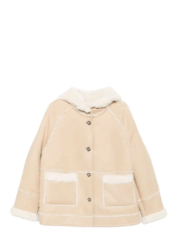 B+AB Panelled Hooded Jacket - Neutrals