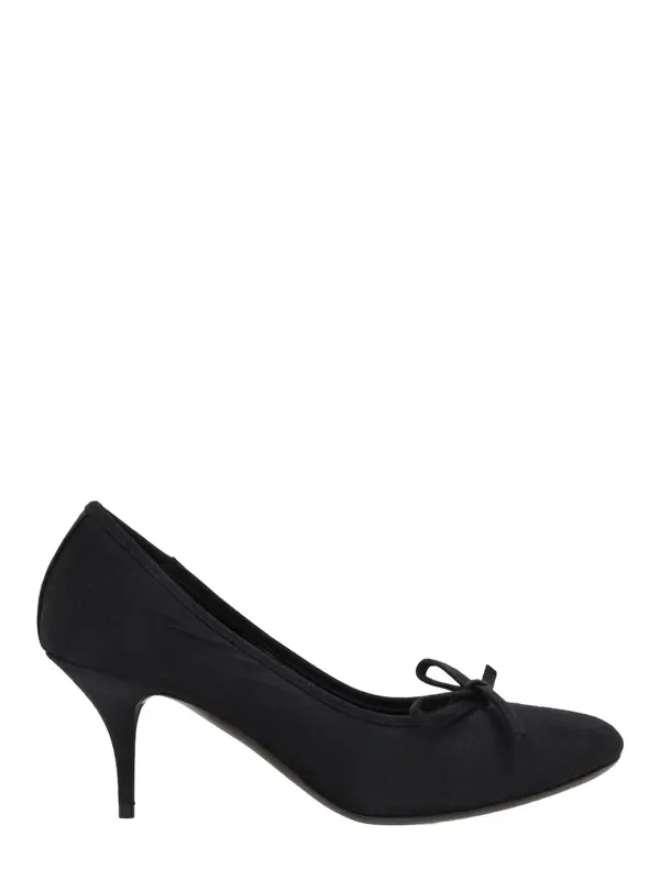 Balenciaga 70mm Leopold Worn-out Satin Pumps - Black