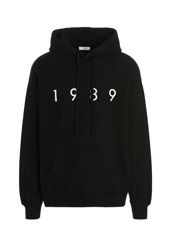 1989 STUDIO Logo-print Hoodie - Black