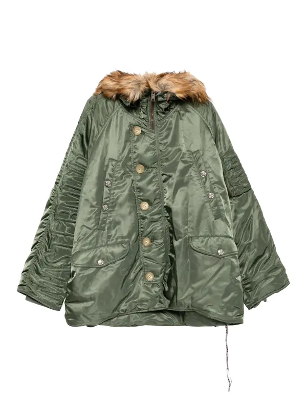 MASTERMIND WORLD Skull Parka Jacket - Green