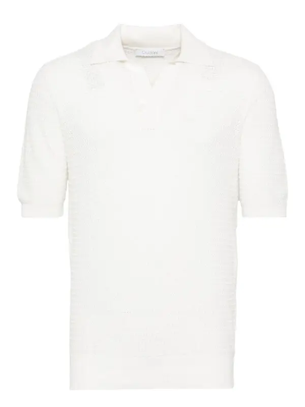 CRUCIANI Knitted Polo Shirt - White