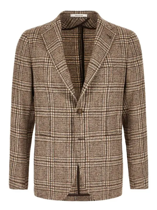 Tagliatore Checked Single-breasted Blazer - Neutrals