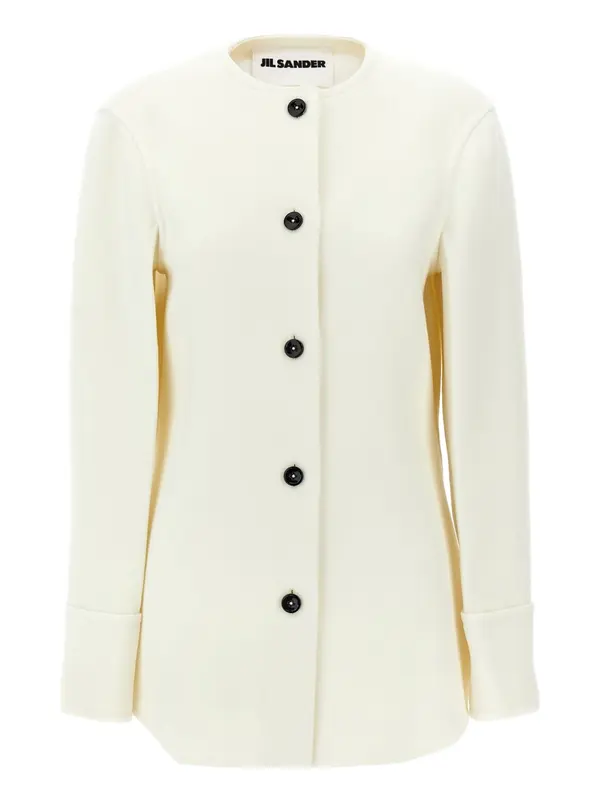 JIL SANDER Wool Coat - White