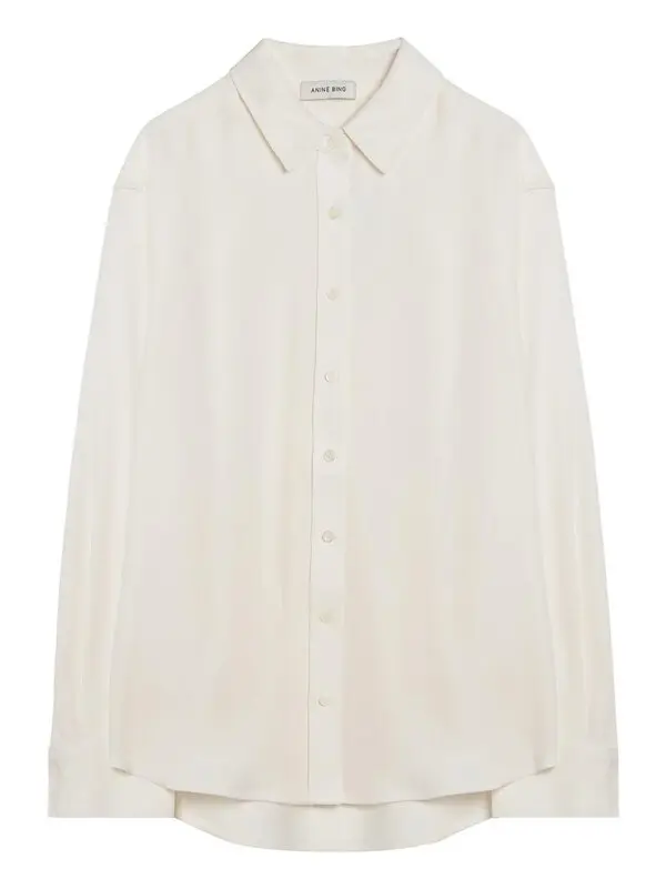 ANINE BING Braxton Viscose Shirt - White