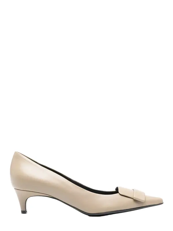 SERGIO ROSSI Sr1 Leather Pumps - Beige