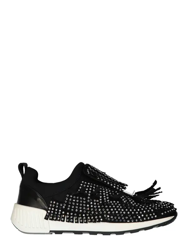 SERGIO ROSSI Sr1 Running Crystal Sneakers - Black