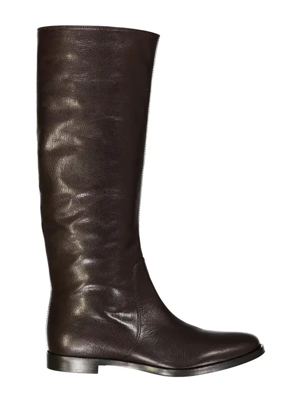 SERGIO ROSSI Leather Boots - Brown