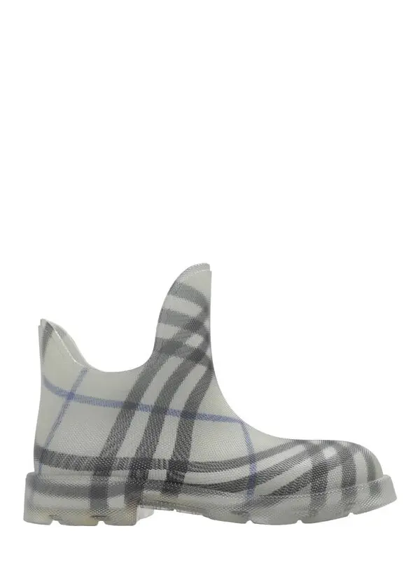 Burberry Marsh Checked Ankle Boots - Grey/blue