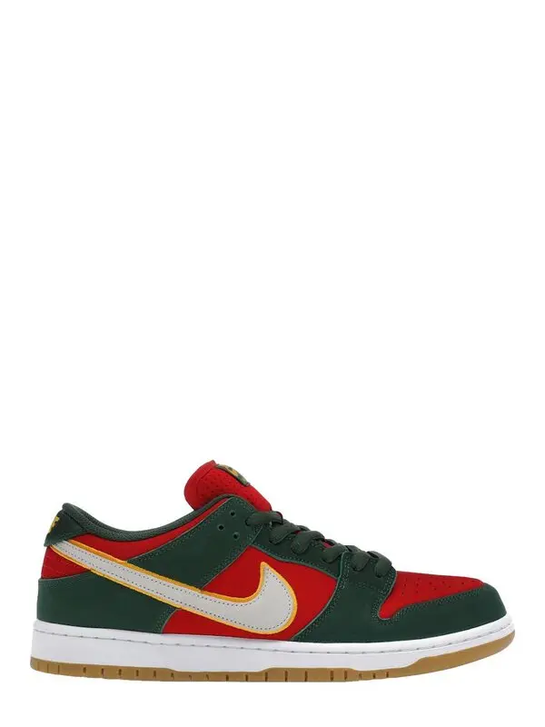 Nike Dunk Low Pro Prm Seattle Supersonics Sneakers - Fir/white/university Gold