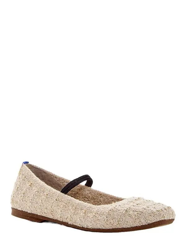 Rothy's The Square Max Mary Jane Flats - Tan