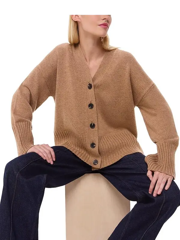 Whistles Button-front Cardigan - Camel