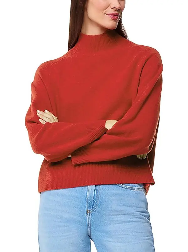 Whistles Funnel Neck Wool Sweater - Red