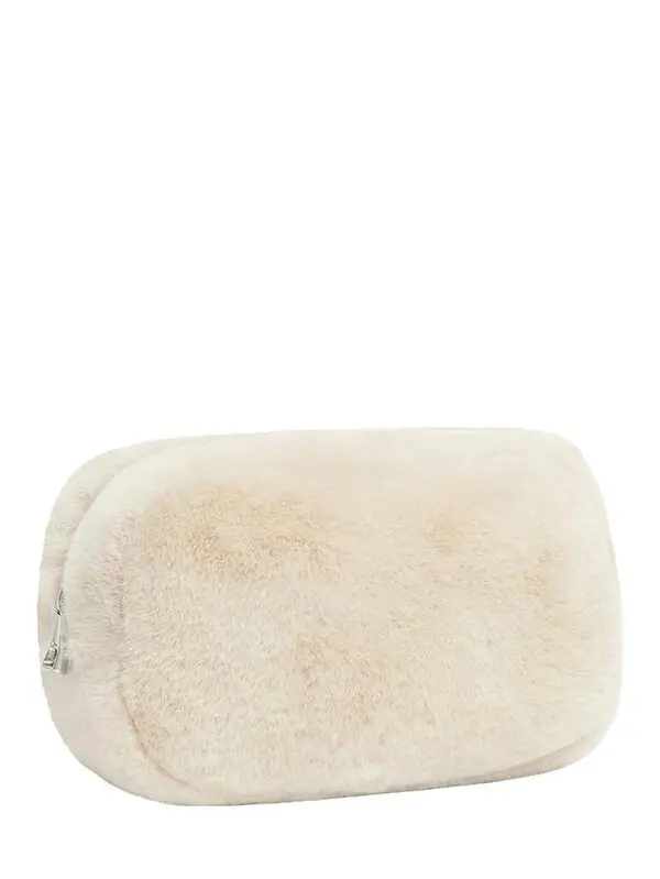 Apparis Noor Faux Fur Pouch - Latte