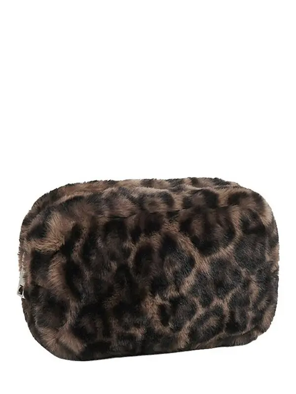 Apparis Noor Faux Fur Pouch - Dark Leopard