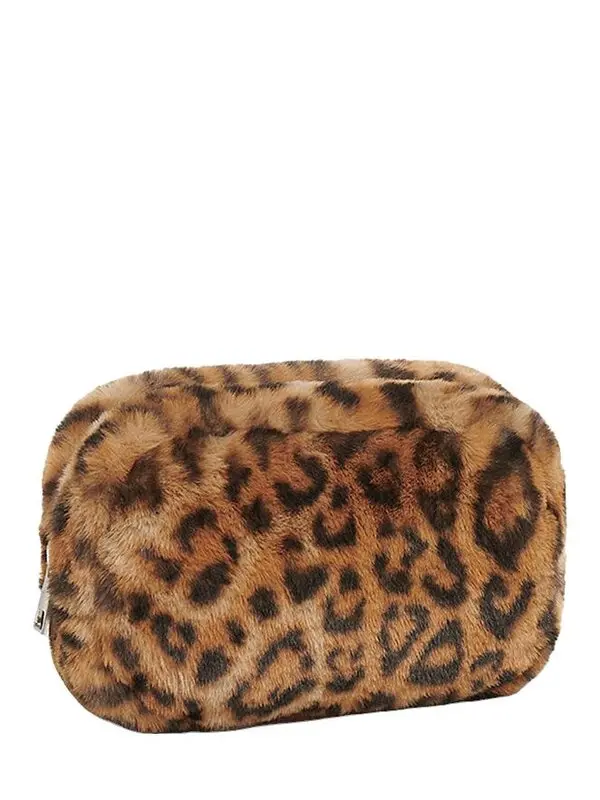 Apparis Noor Faux Fur Pouch - Leopard