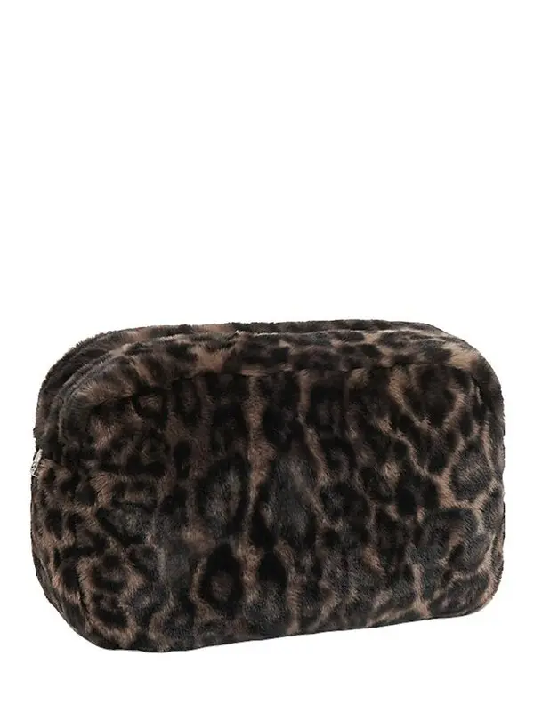 Apparis Noor Faux Fur Jumbo Pouch - Dark Leopard