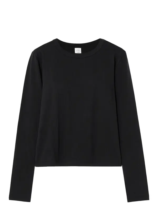 LESET Margo Cotton-jersey T-shirt - Black
