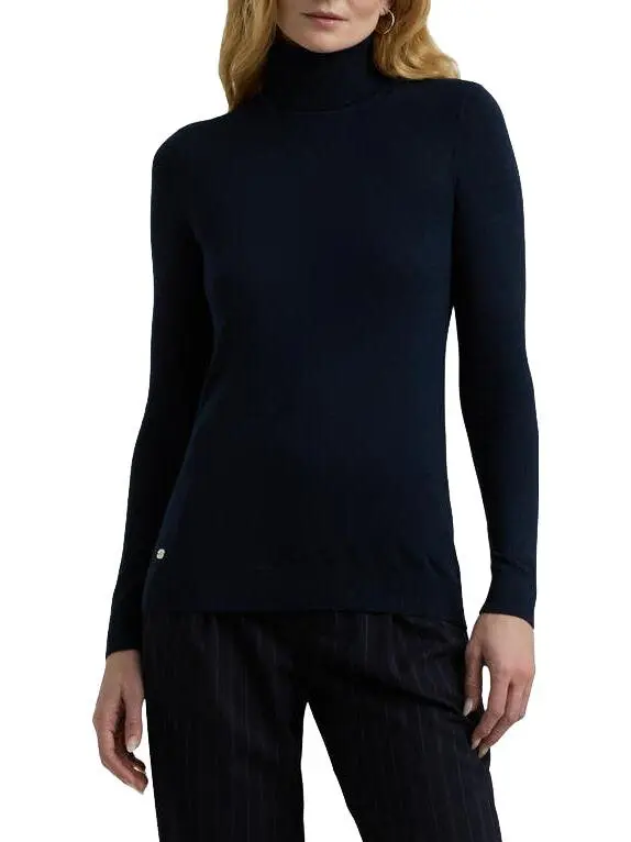 Ralph Lauren Slim Turtleneck Sweater - Lauren Navy