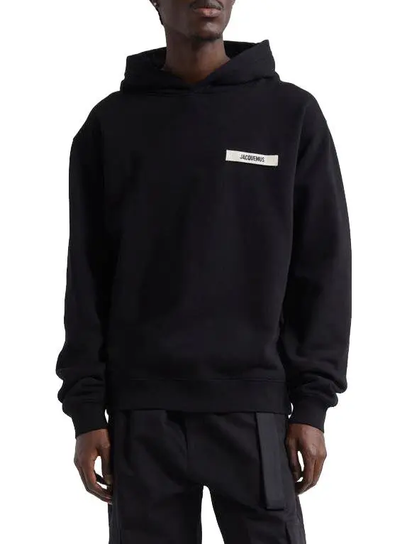 Jacquemus Le Hoodie Gros Grain - Black
