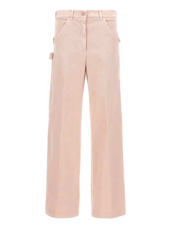 NUDE Cotton Cargo Pants - Pink