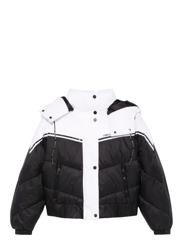 Karl Lagerfeld Colorblock Padded Jacket - White