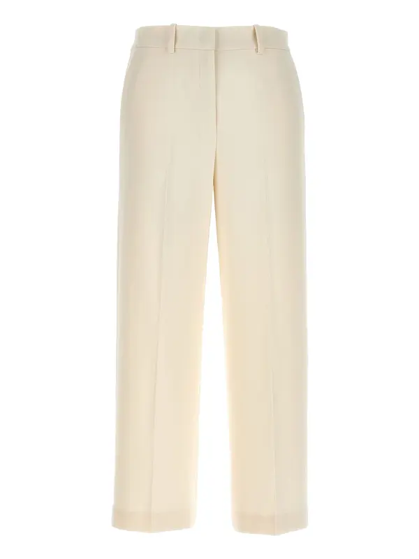 Theory Relaxed Straight-leg Trousers - White