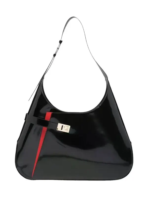 FERRAGAMO Extra Large Hobo Shoulder Bag - Black