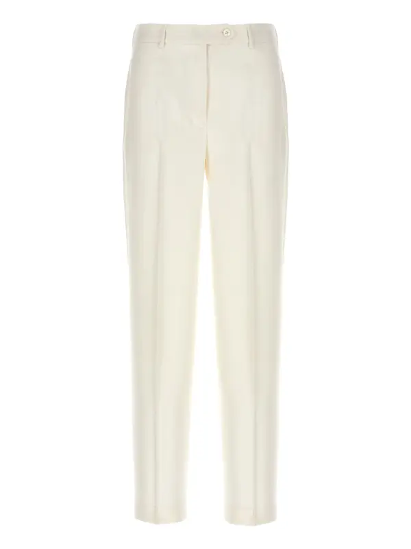 Kiton Tapered-leg Trousers - White