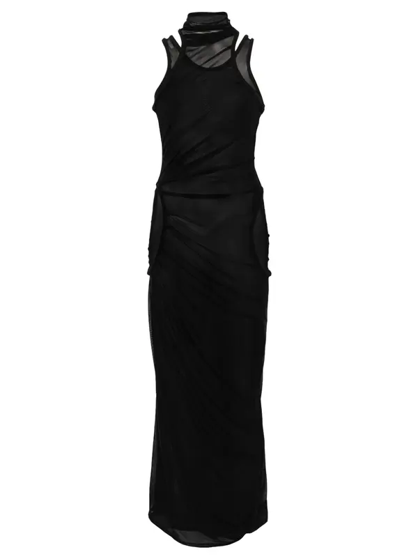 Coperni Mesh Maxi Dress - Black