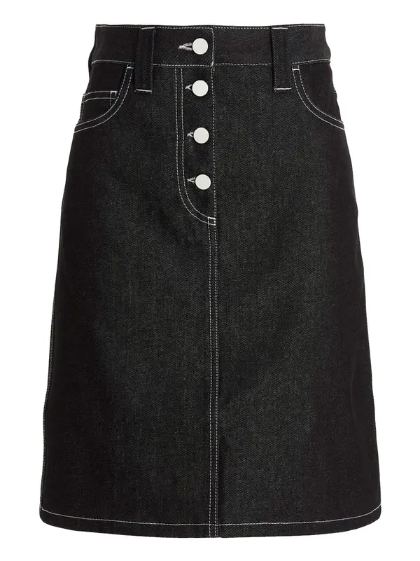 Sunnei Denim Midi Skirt - Black