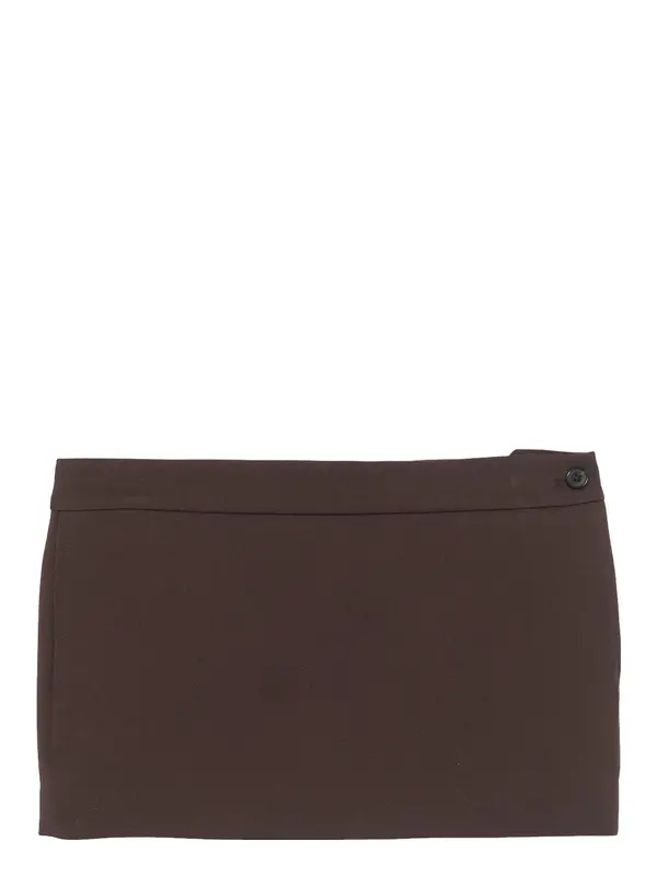 Wardrobe.NYC Micro Mini Skirt - Brown