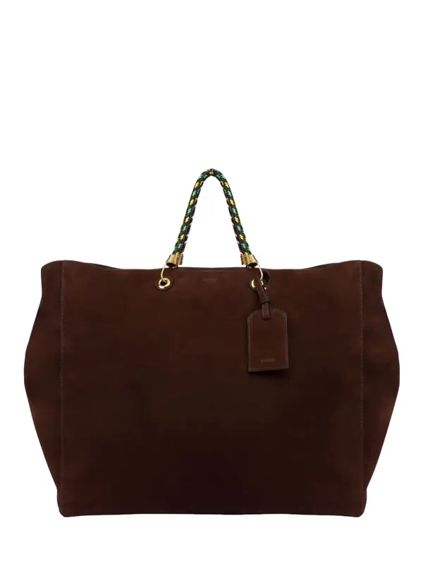 Moschino Calf Suede Tote Bag - Brown