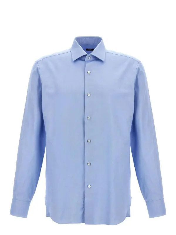 BARBA NAPOLI Cotton Shirt - Blue